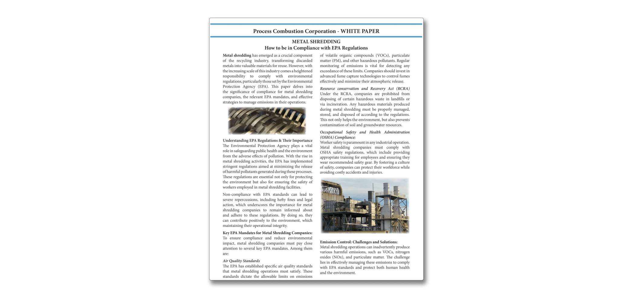 Get Our Free White Paper - Process Combustion Corporation